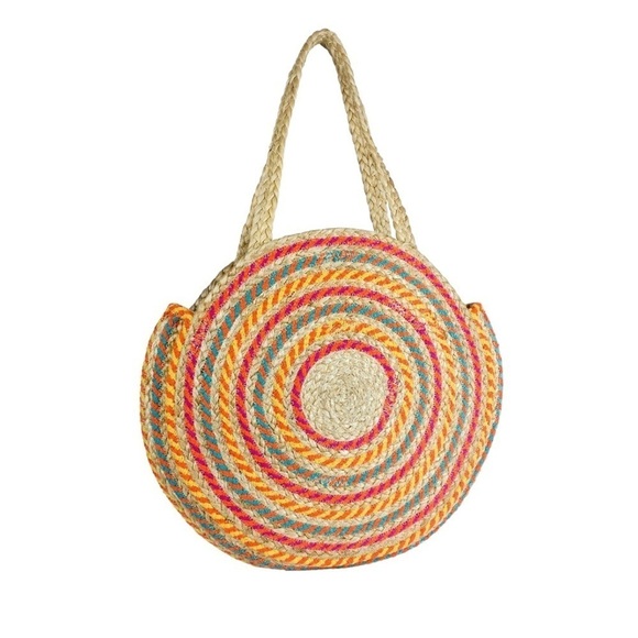 Magid | Bags | Magid Oversized Circular Beach Tote Bag Multicolor 2 All ...